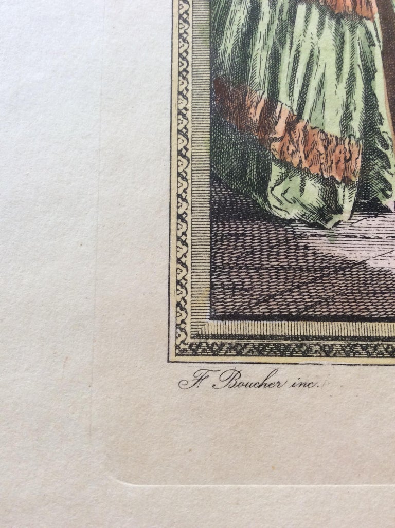 18th Century Neoclassical French Fashion Engraving Print, François ...