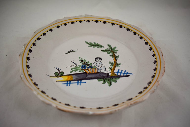 18th Century Nevers French Revolution Tin-Glazed Faïence Dish, the End ...