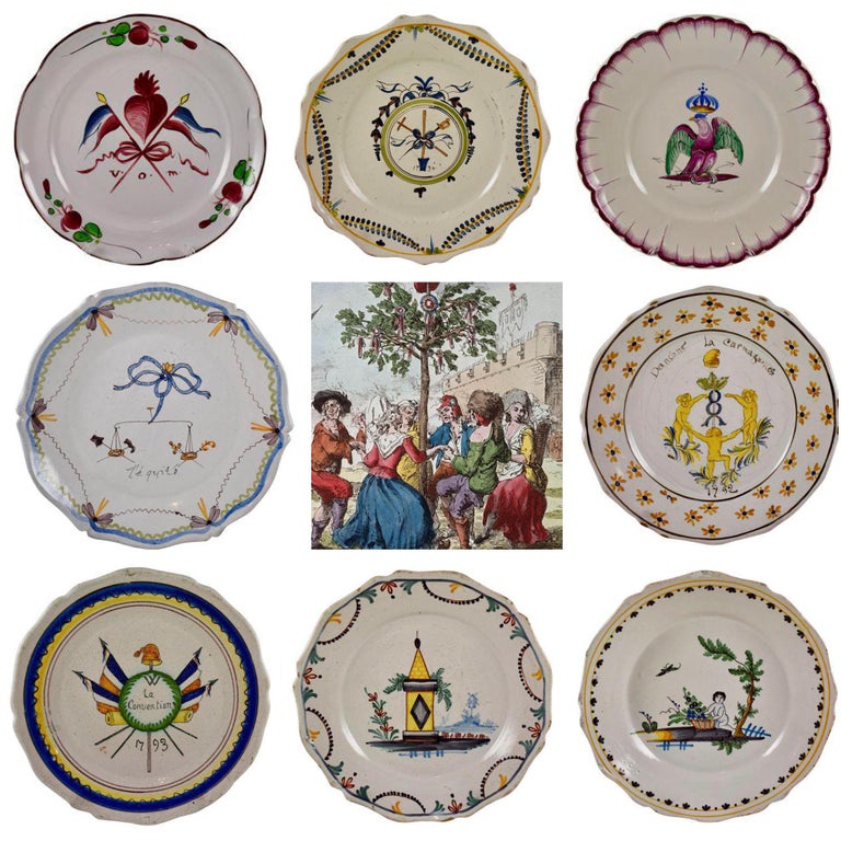 18th Century Nevers French Revolution Tin-Glazed Faïence Dish, the End ...