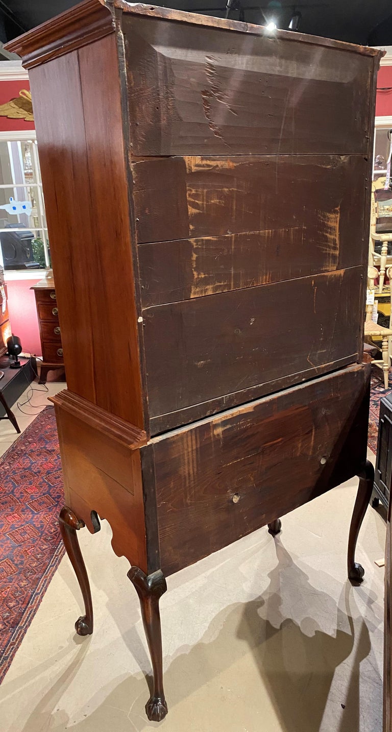 18th Century New England Highboy in Cherry with Fan Carving For Sale at ...