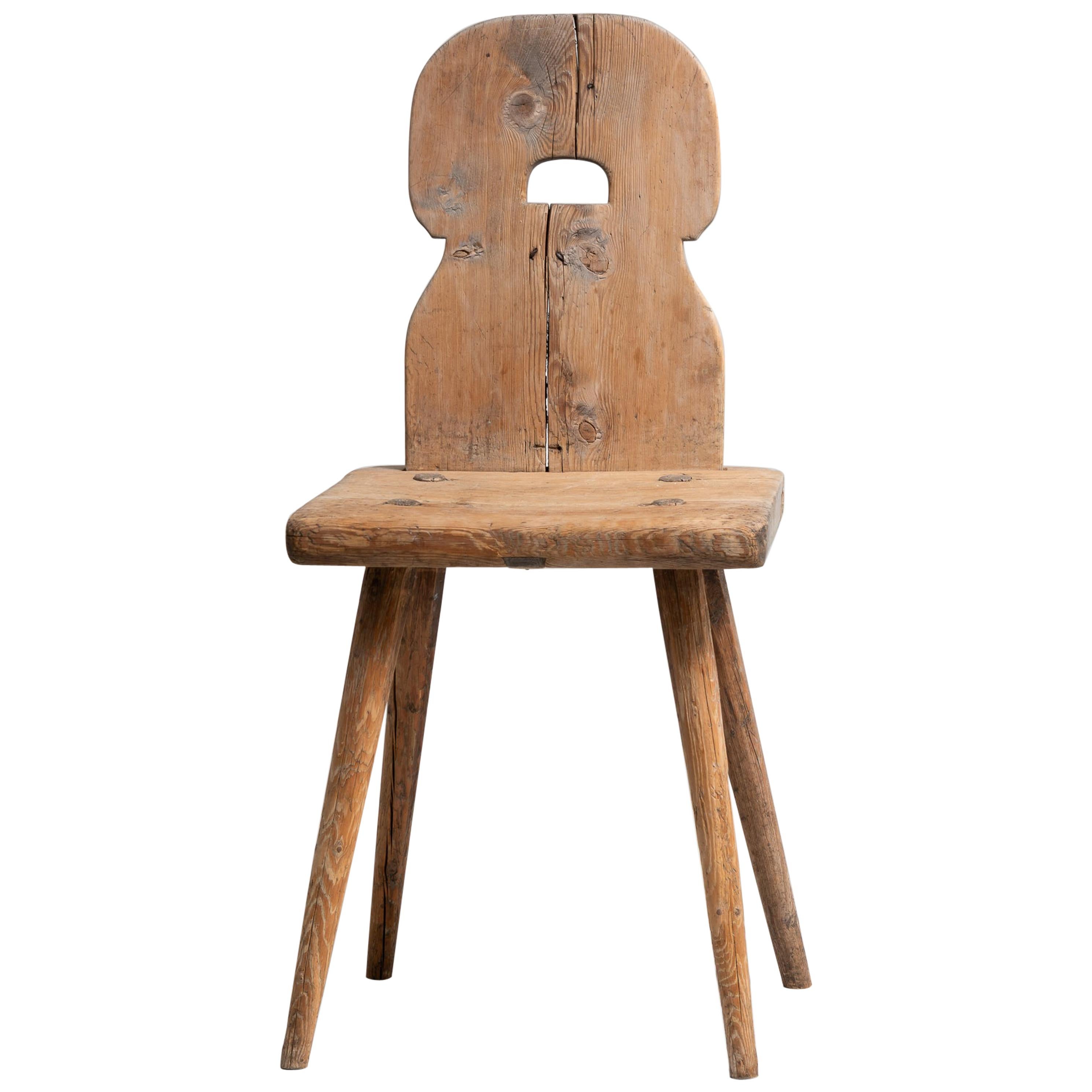 18th Century Northern Swedish Country Folk Art Chair at 1stDibs