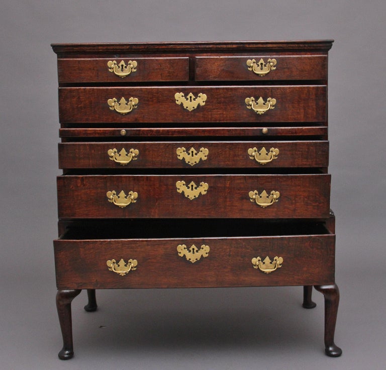 18th Century Oak Chest on Stand For Sale at 1stDibs