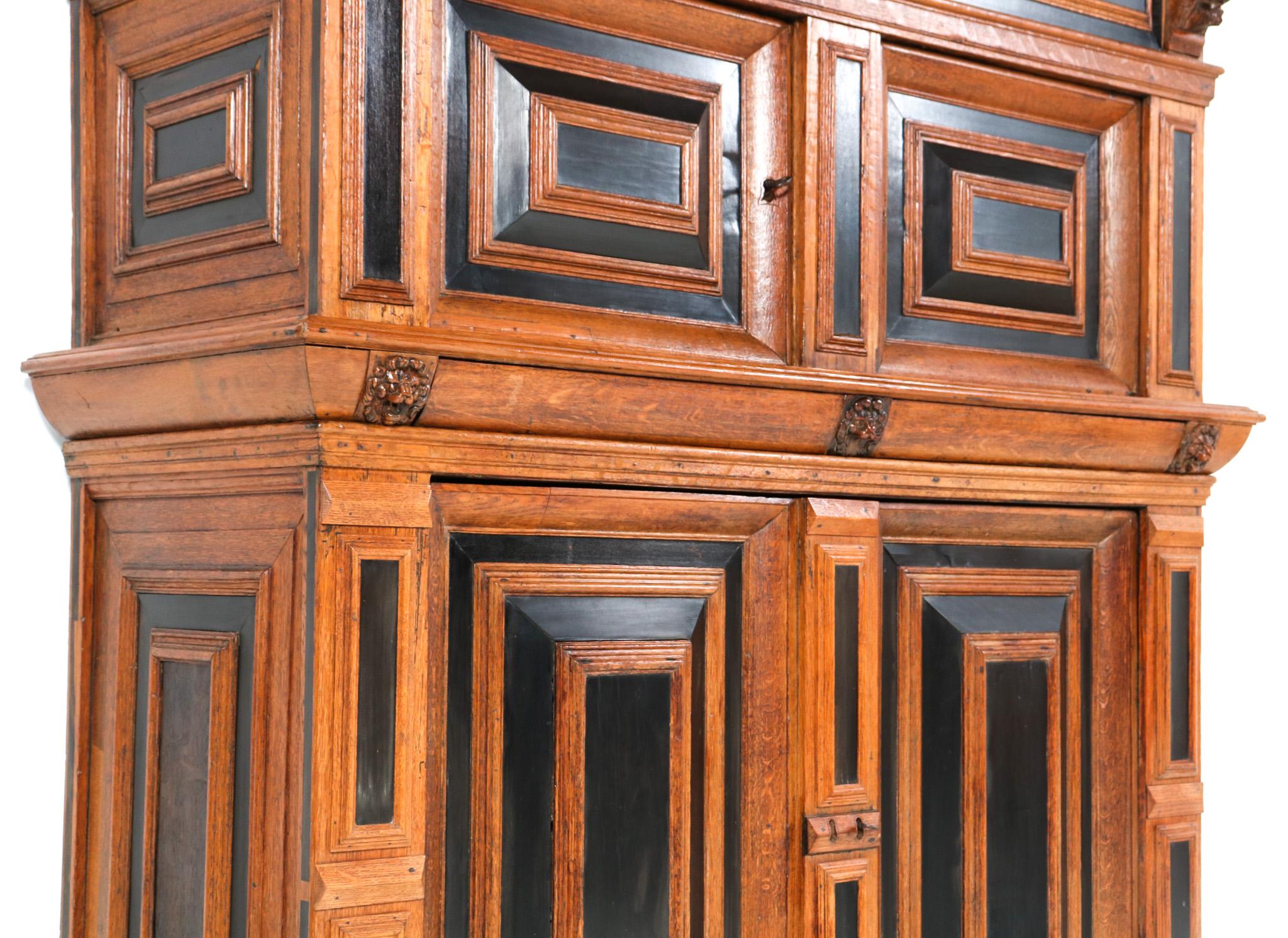 Late 17th Century Oak Dutch Renaissance Cupboard For Sale at 1stDibs