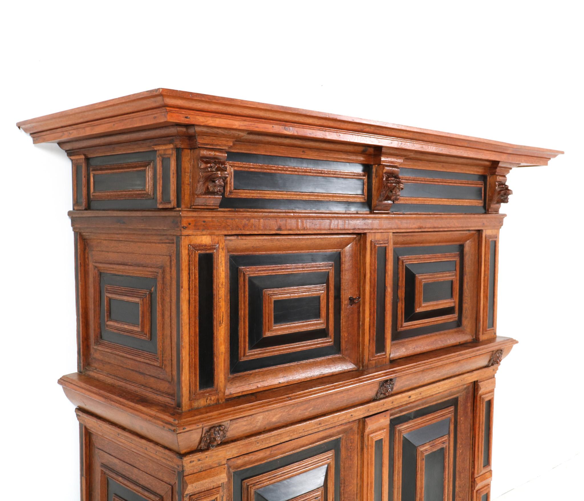 Late 17th Century Oak Dutch Renaissance Cupboard For Sale at 1stDibs