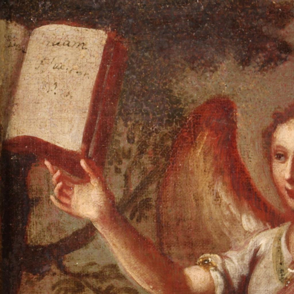 18th Century Oil Antique Italian Religious Painting Tobias and the ...