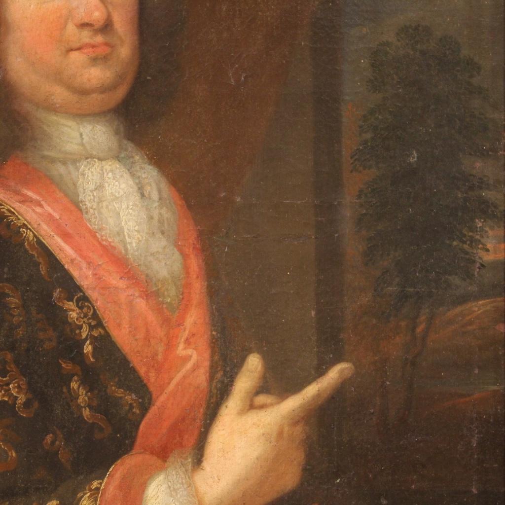 18th Century Oil on Canvas Antique French Portrait Painting, 1780 at ...