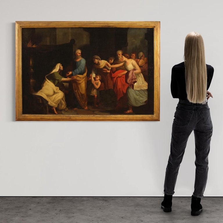 18th Century Oil on Canvas Italian Antique Neoclassical Painting, 1780 ...