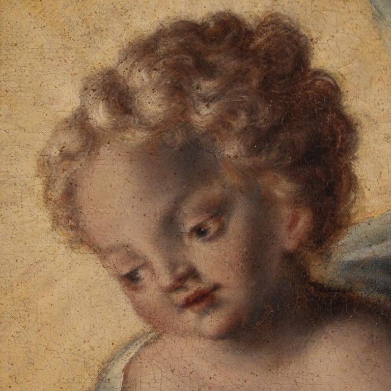 18th Century Oil on Canvas Italian Antique Painting Saint Anthony of ...