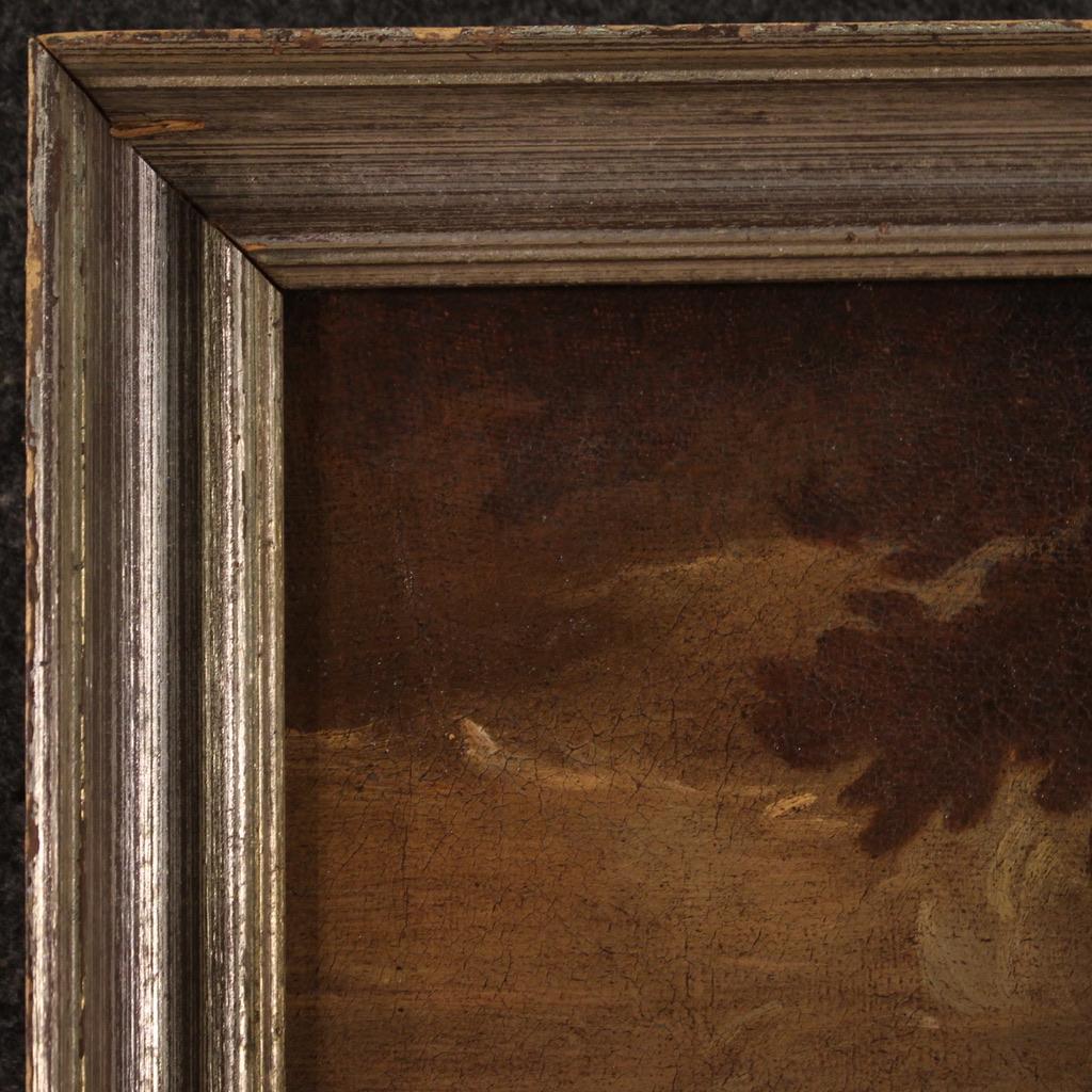 18th Century Oil on Canvas Italian Antique Painting the Vision of Saint ...