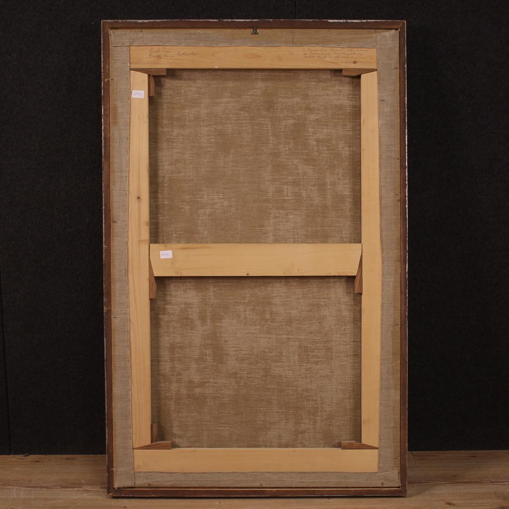 18th Century Oil on Canvas Italian Antique Painting the Vision of Saint ...