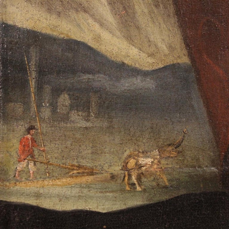 18th Century Oil on Canvas Italian Antique Religious Painting Saint ...