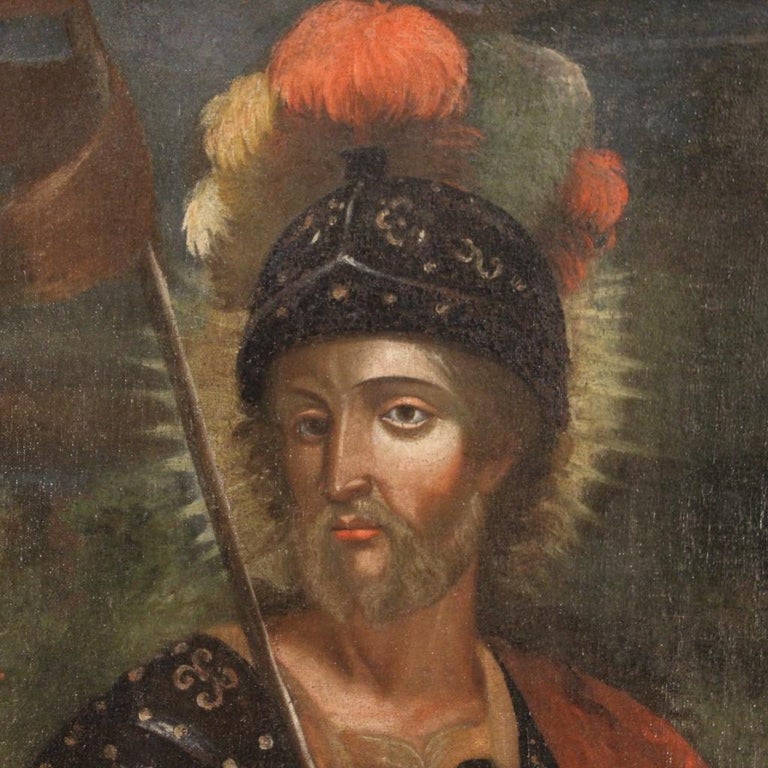 18th Century Oil on Canvas Italian Antique Religious Painting Saint ...