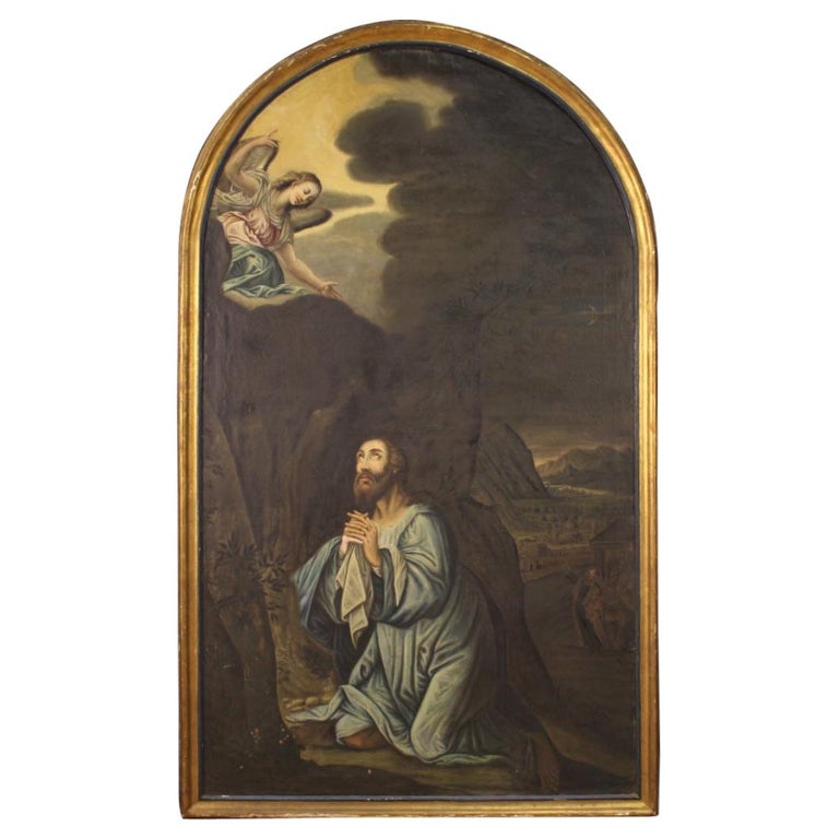 18th Century Oil on Canvas Italian Religious Painting Jesus, 1770 For ...