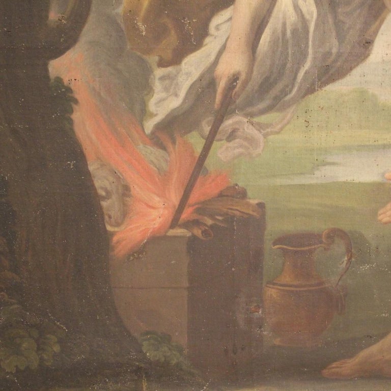 18th Century Oil on Canvas Italian Religious Painting Sacrifice of ...