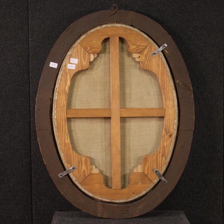 18th Century Oil on Canvas Oval Italian Antique Painting Lady Portrait ...