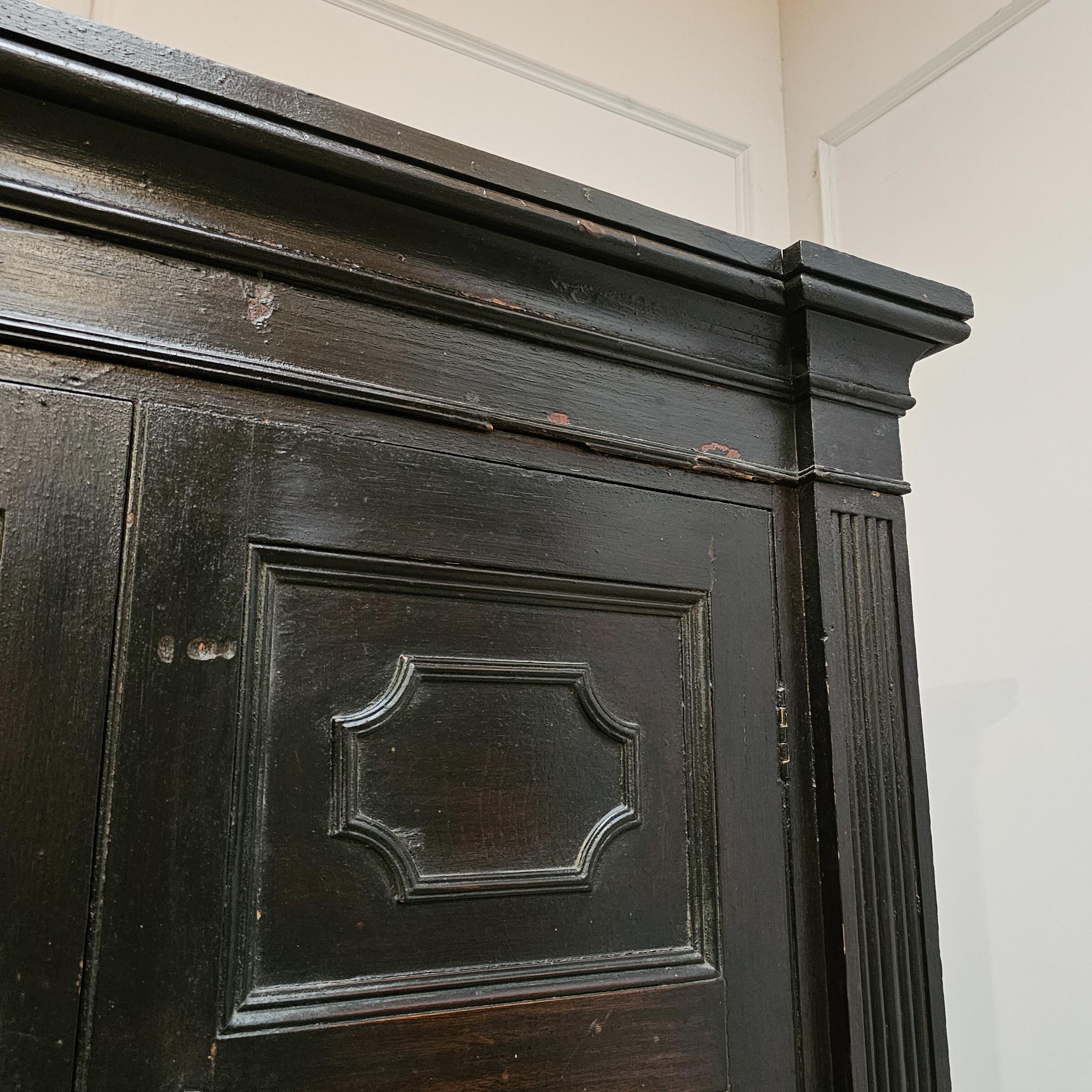 18th Century Original Painted Housekeepers Cupboard For Sale at 1stDibs