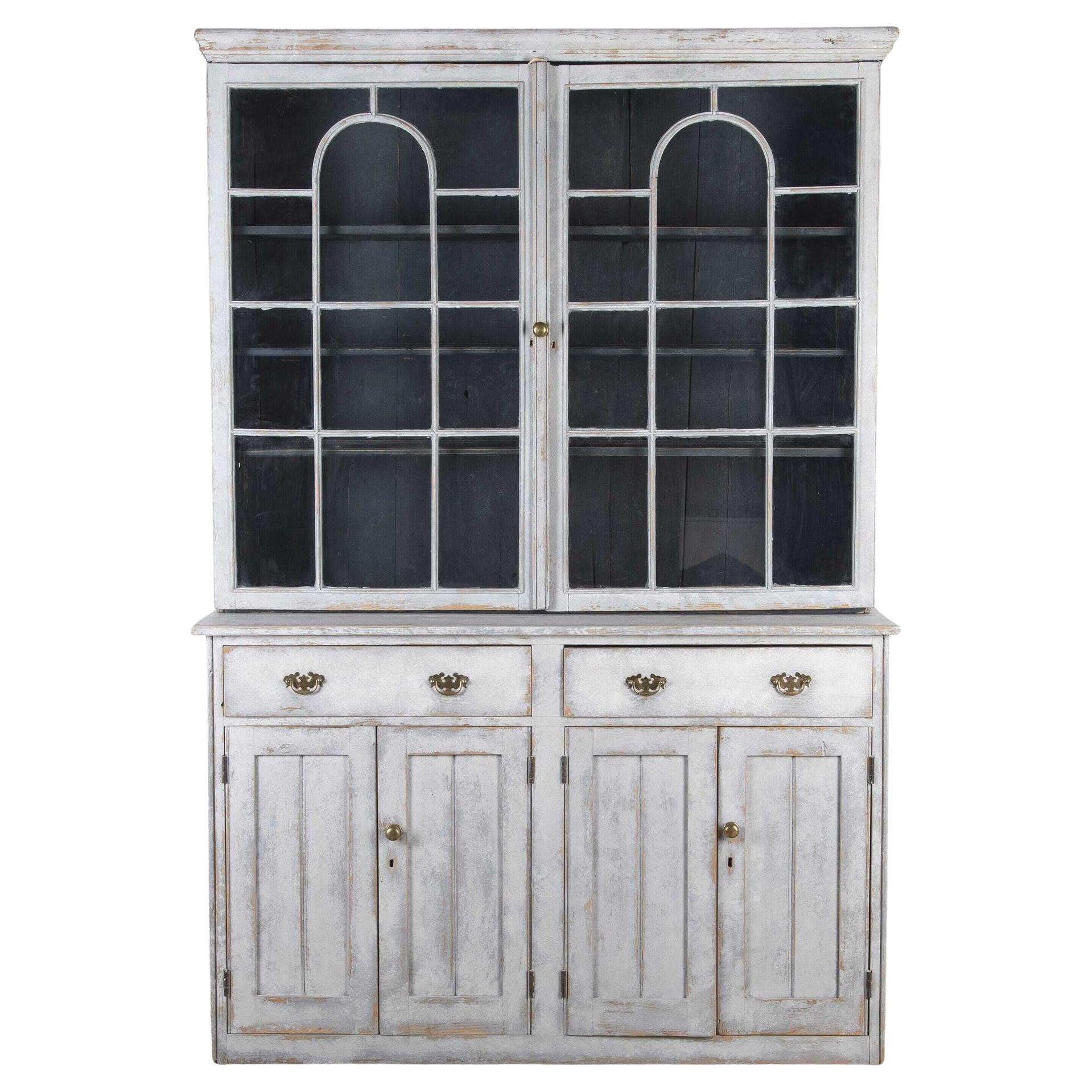 Pair of 18th Century White Painted Bookcases in the manner of James ...