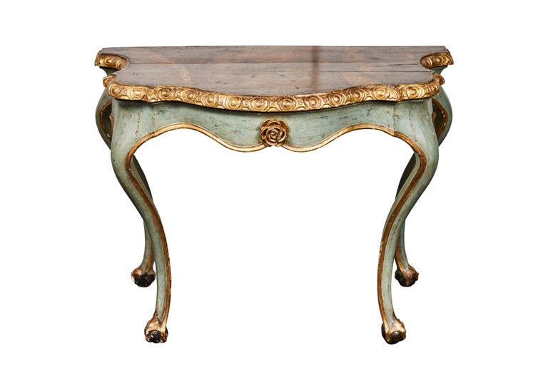18th Century, Painted Demilunes For Sale at 1stDibs