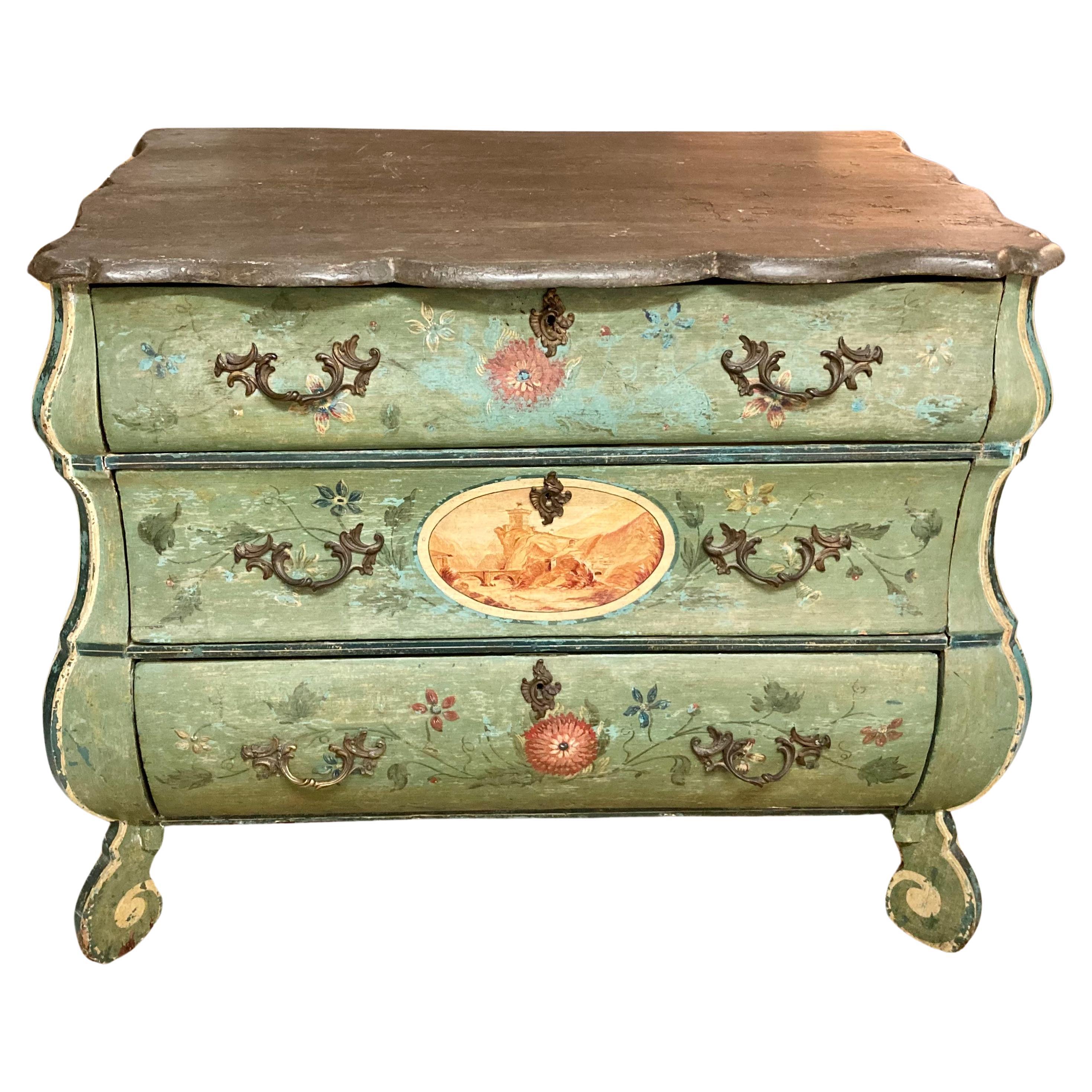 18th Century Painted Venetian Commode For Sale at 1stDibs