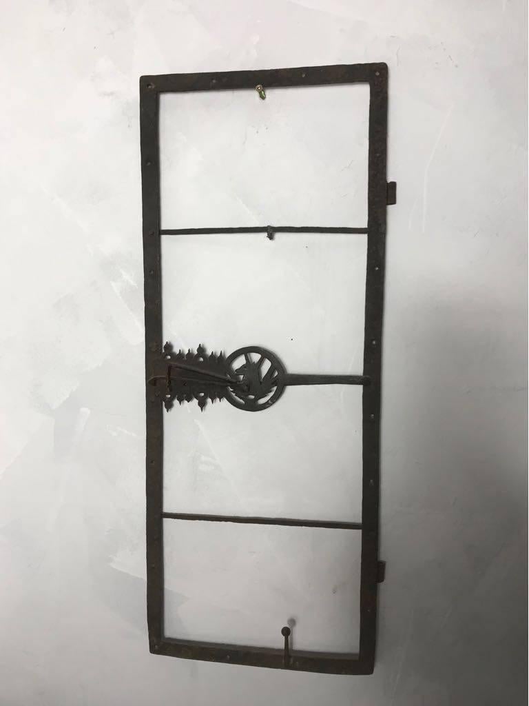 19th Century Pair of Decorative Folk Art Wrought Iron Grilles Window ...