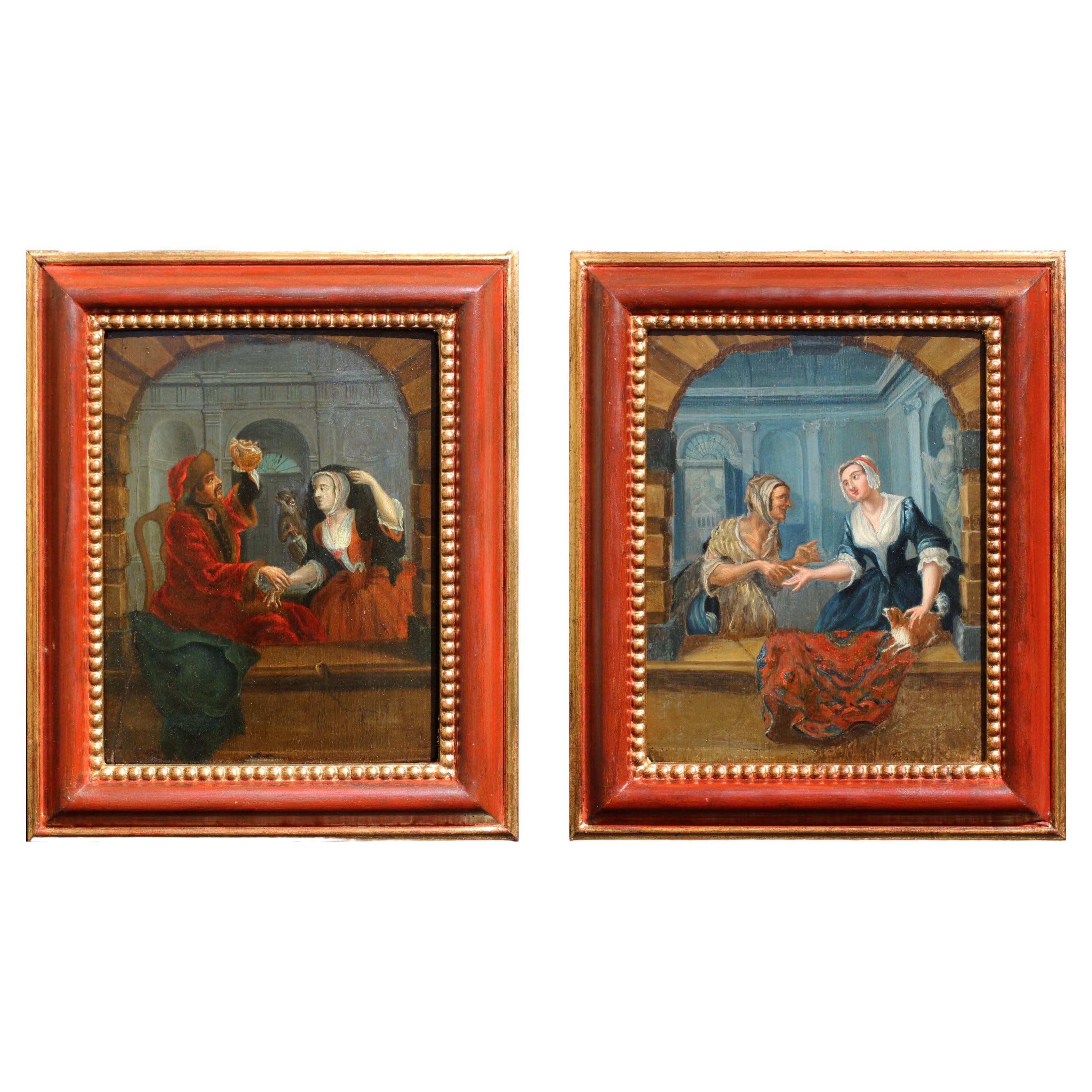 18th Century Transformation of Io into a Heifer Painting Oil on Panel ...