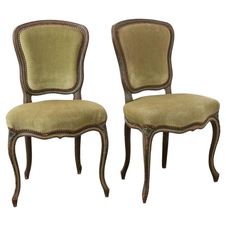 18th Century Pair of French Louis XV Style Chairs For Sale at 1stDibs