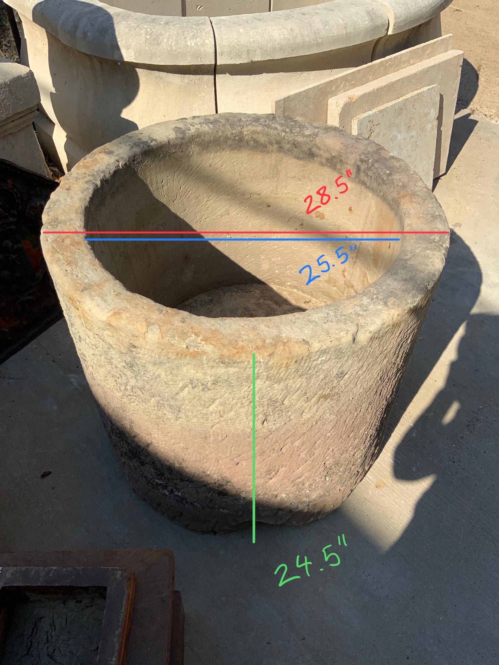 18th Century Pair of limestone Planters from France For Sale at 1stDibs