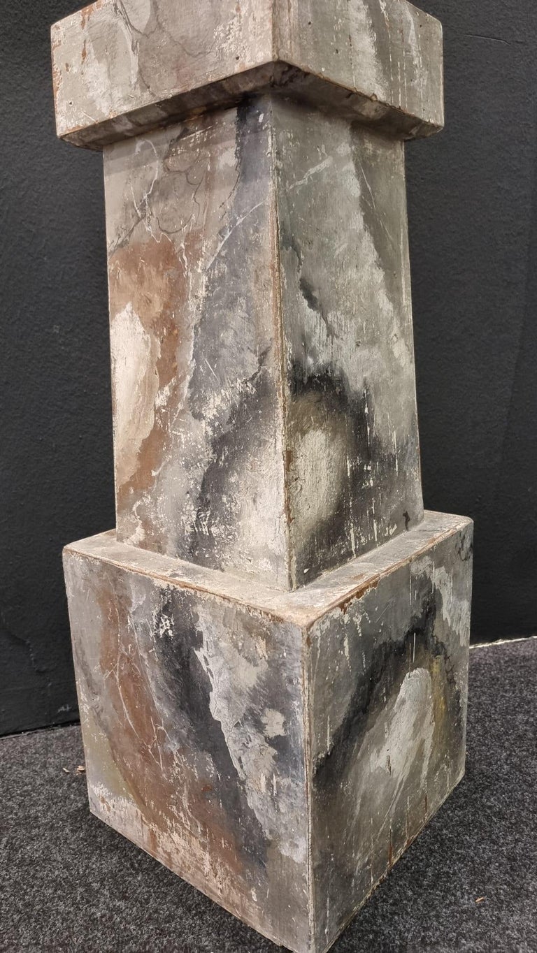 18th Century Pair of Painted Wooden Obelisks For Sale at 1stDibs