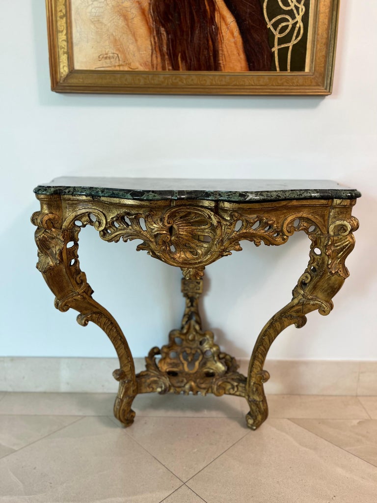18th Century Pair of Rococo Louis XV Consoles For Sale at 1stDibs