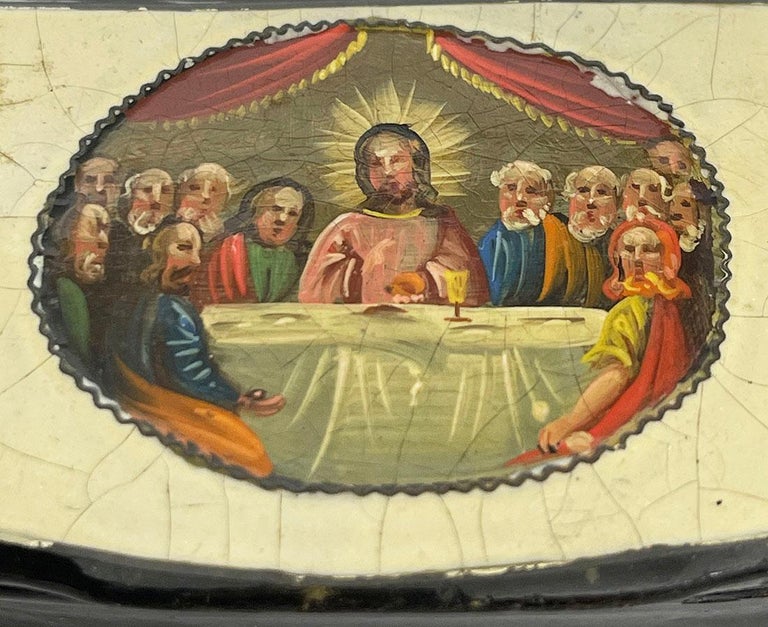 18th Century Papier-mâché Small Snuff Box For Sale at 1stDibs