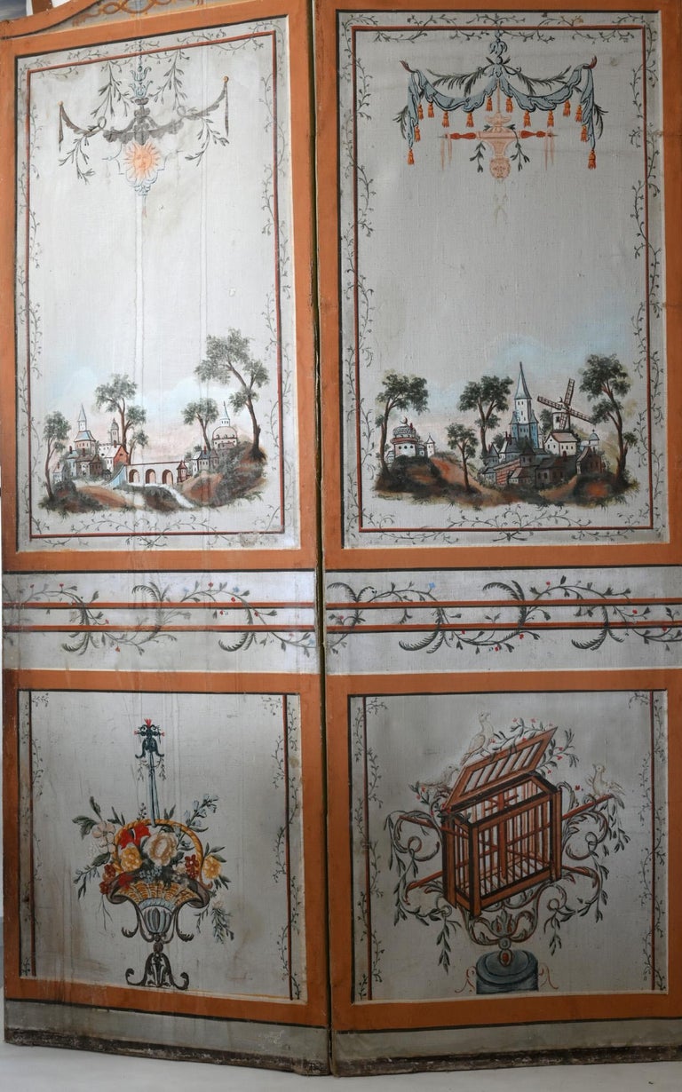 18th Century Paravent Screen France 1770 Original Painting For Sale at ...