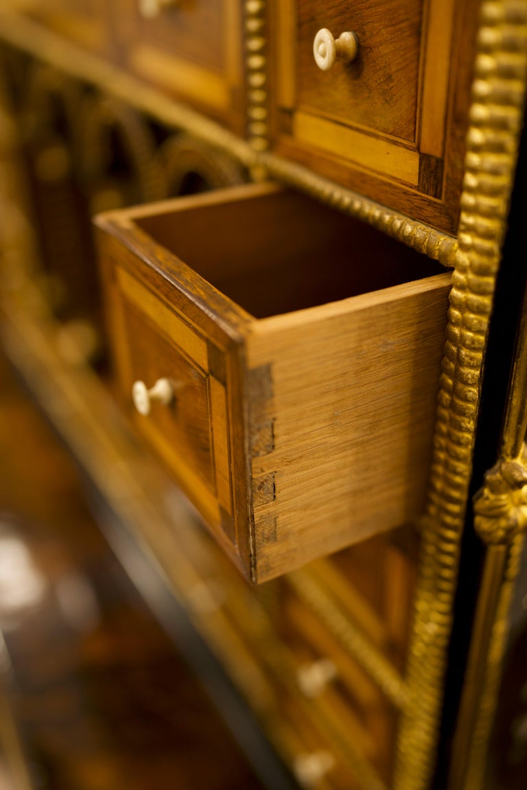 18th Century Parquetry Flemish Cabinet and Base For Sale at 1stDibs