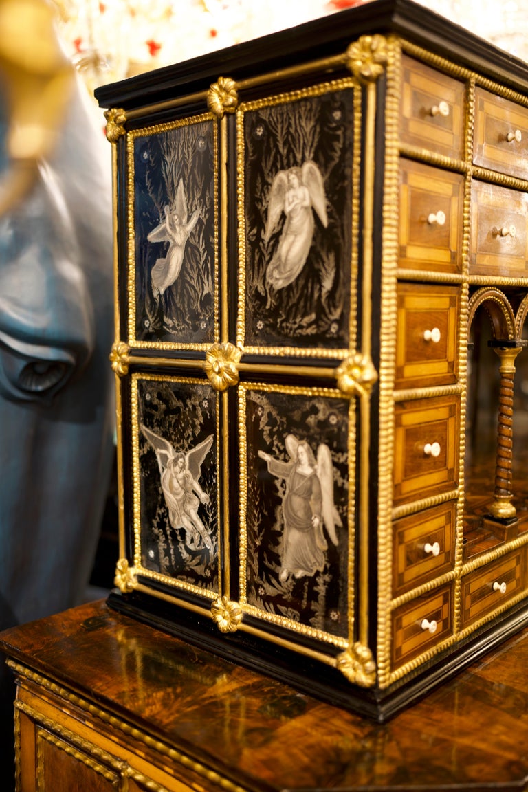 18th Century Parquetry Flemish Cabinet and Base For Sale at 1stDibs