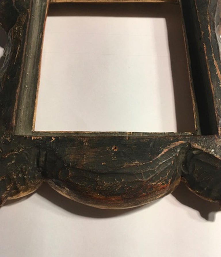 18th Century Patinated Gold Hand Carved Wood Pair of Frames Barocco ...