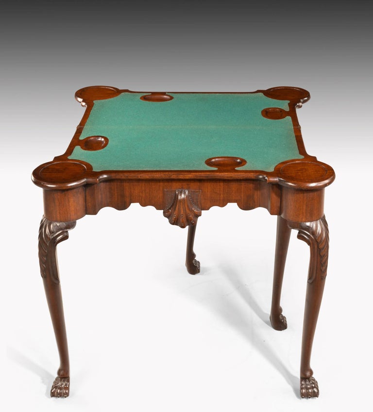 18th Century Period Irish Mahogany Card Table at 1stDibs