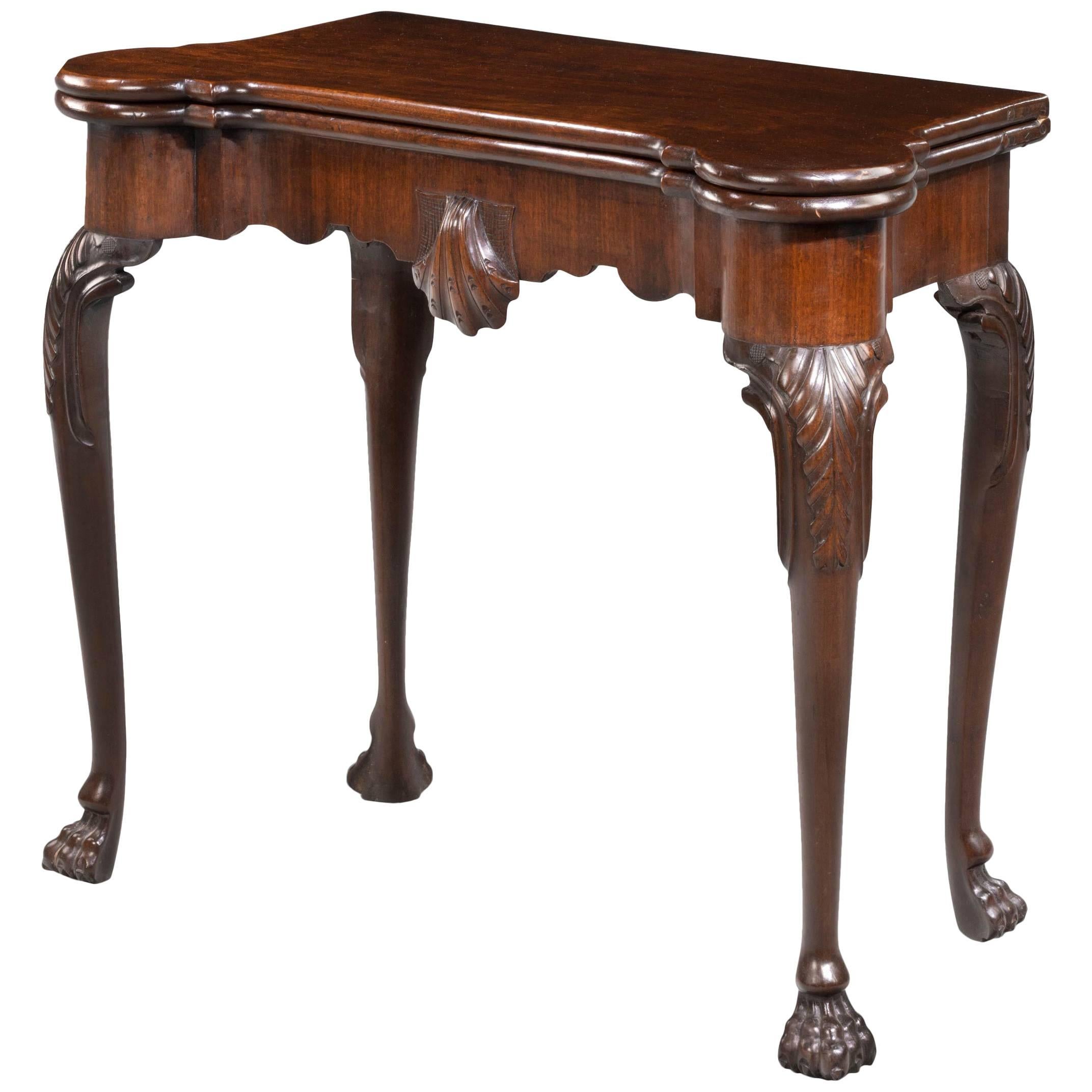 18th Century Period Irish Mahogany Card Table at 1stDibs