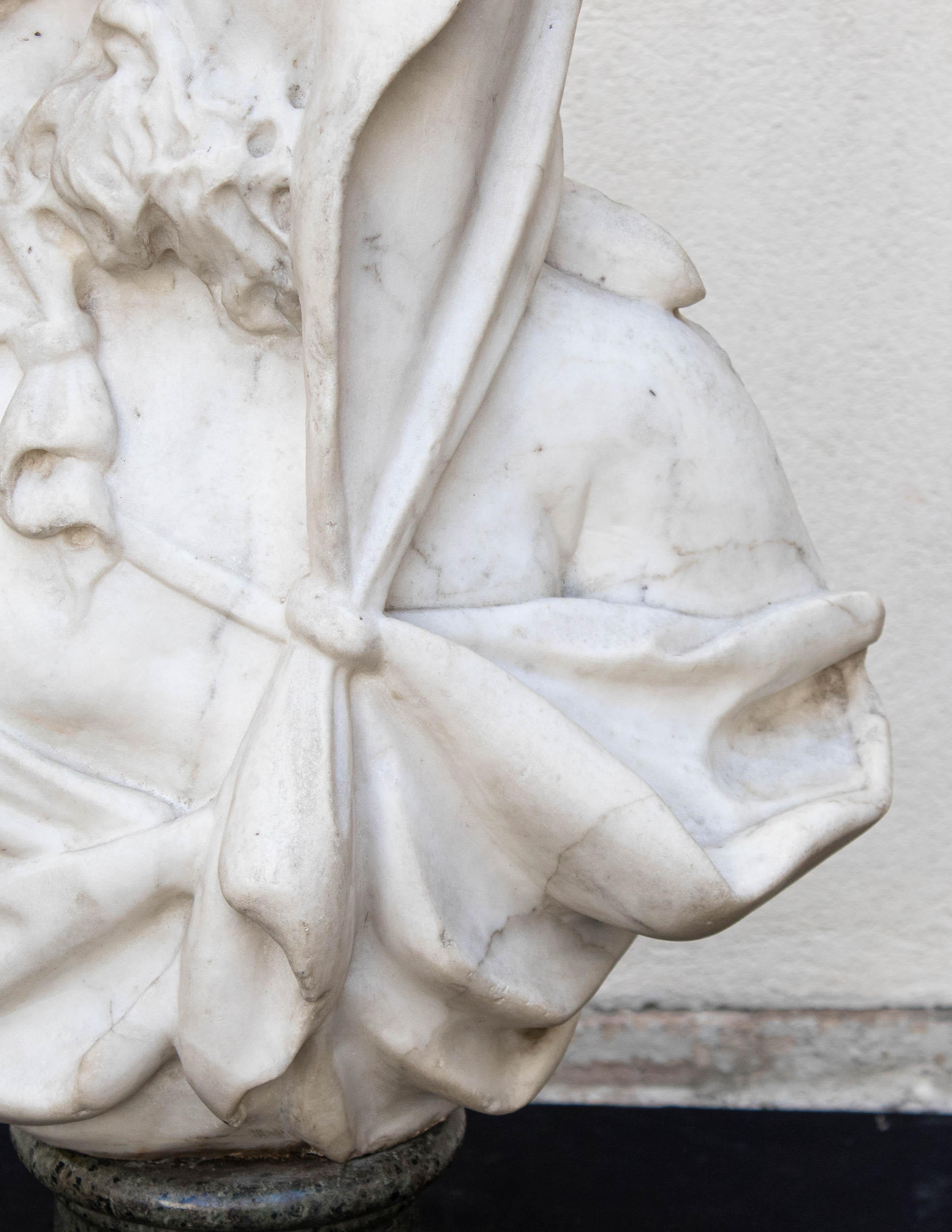 18th Century Personification of Winter Sculpture Marble For Sale at 1stDibs