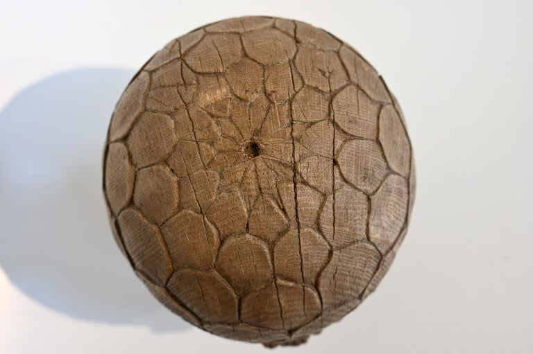 18th Century Pine Nut Carved in Oak German Banister Knob at 1stDibs