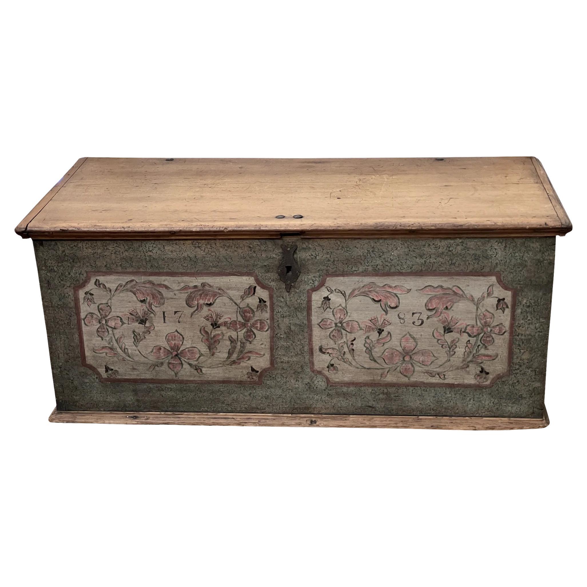 Rustic French Storage Bench at 1stDibs