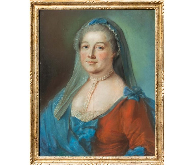 18th Century Portrait of Louis XV of France and Queen Consort Pastel on ...