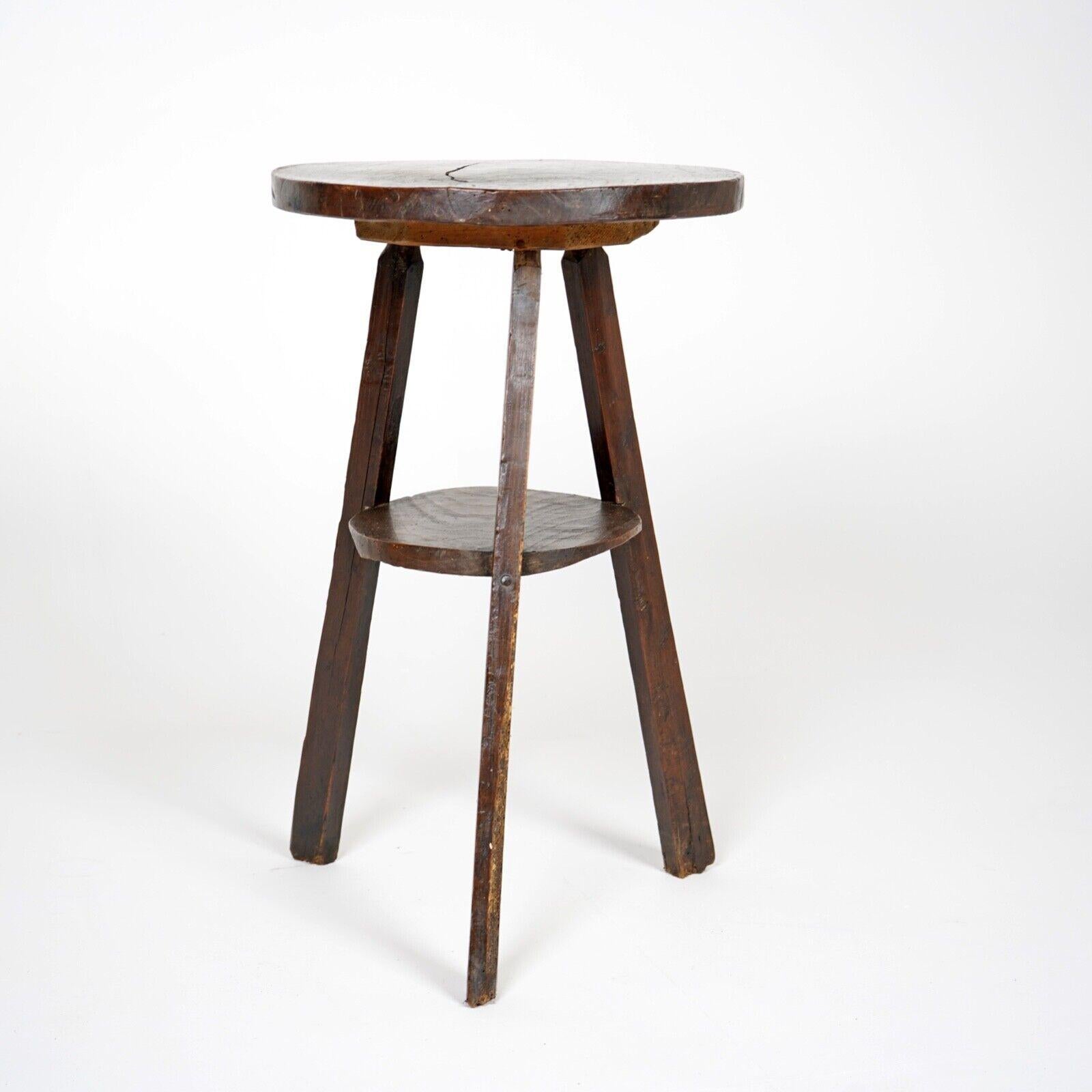 18th Century Primitive Elm Cricket Table at 1stDibs