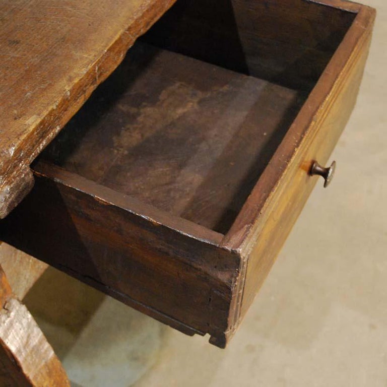 Antique 18th century Spanish baroque chestnut desk or sidetable For ...