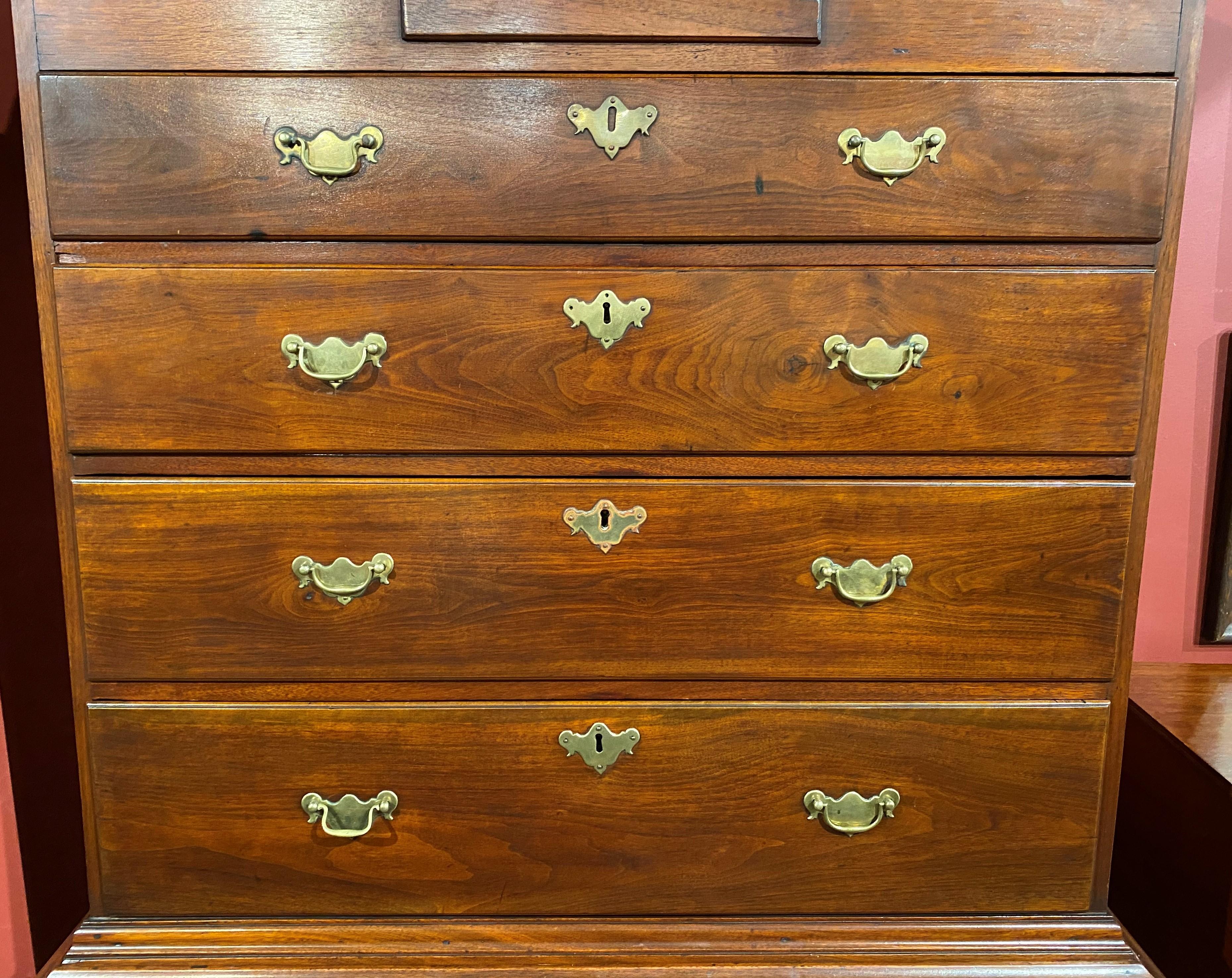 18th Century Queen Anne Bonnet Top Walnut Highboy, Newport, Rhode ...