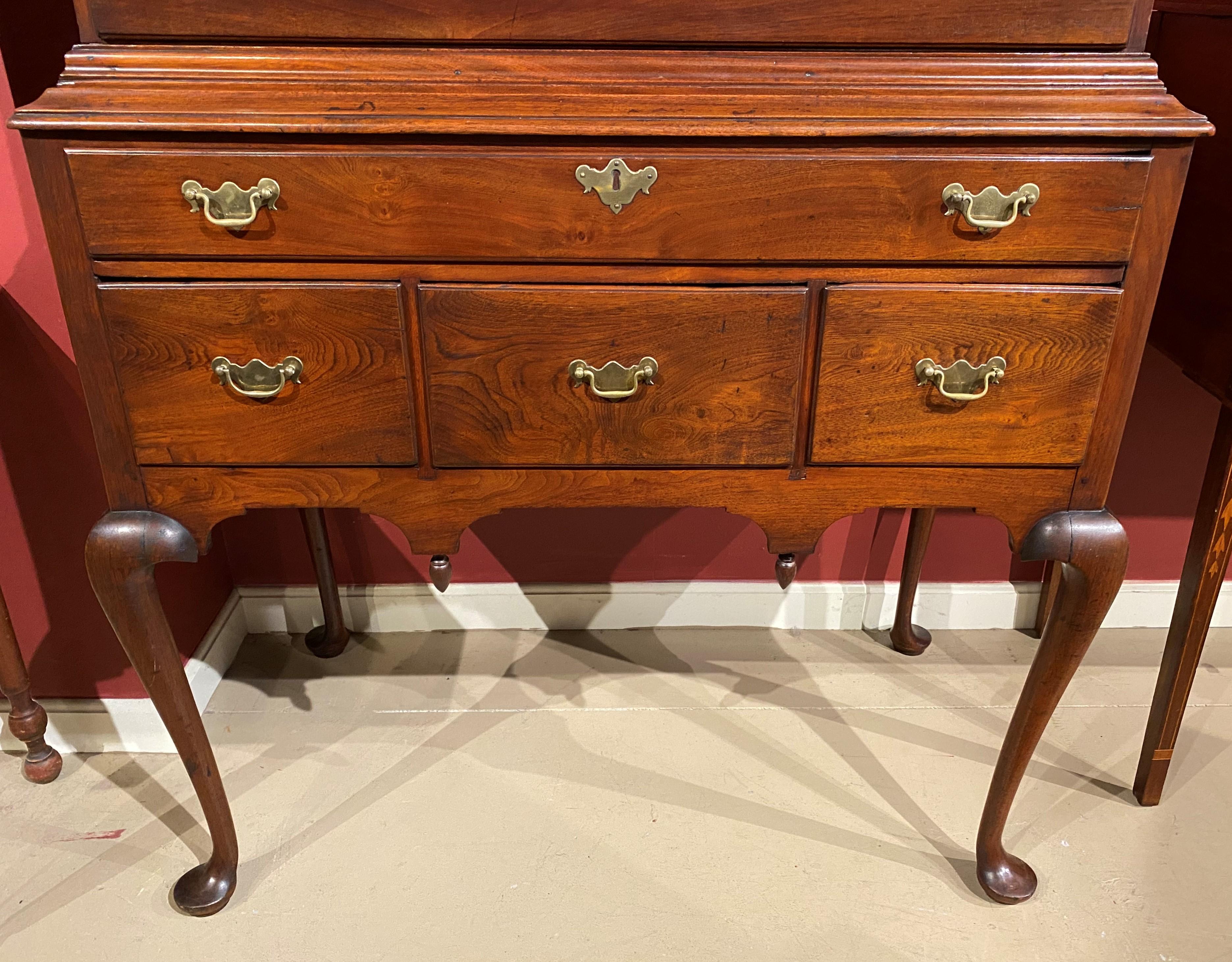 18th Century Queen Anne Bonnet Top Walnut Highboy, Newport, Rhode ...