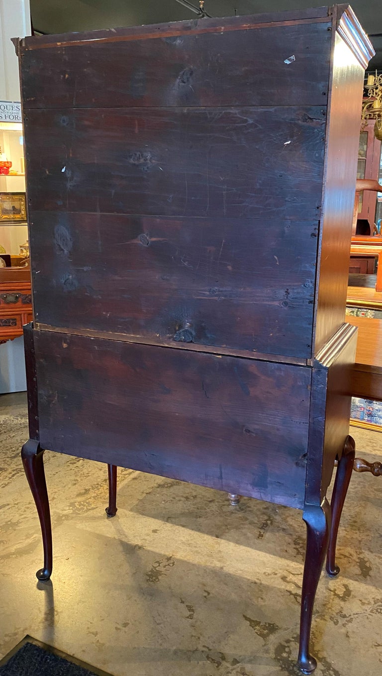 18th Century Queen Anne Cherry Wood Two Part Highboy with Radial Fan ...