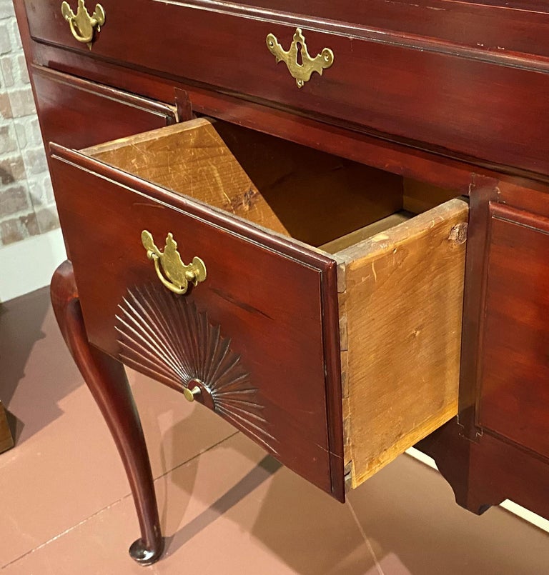 18th Century Queen Anne Cherry Wood Two Part Highboy with Radial Fan ...