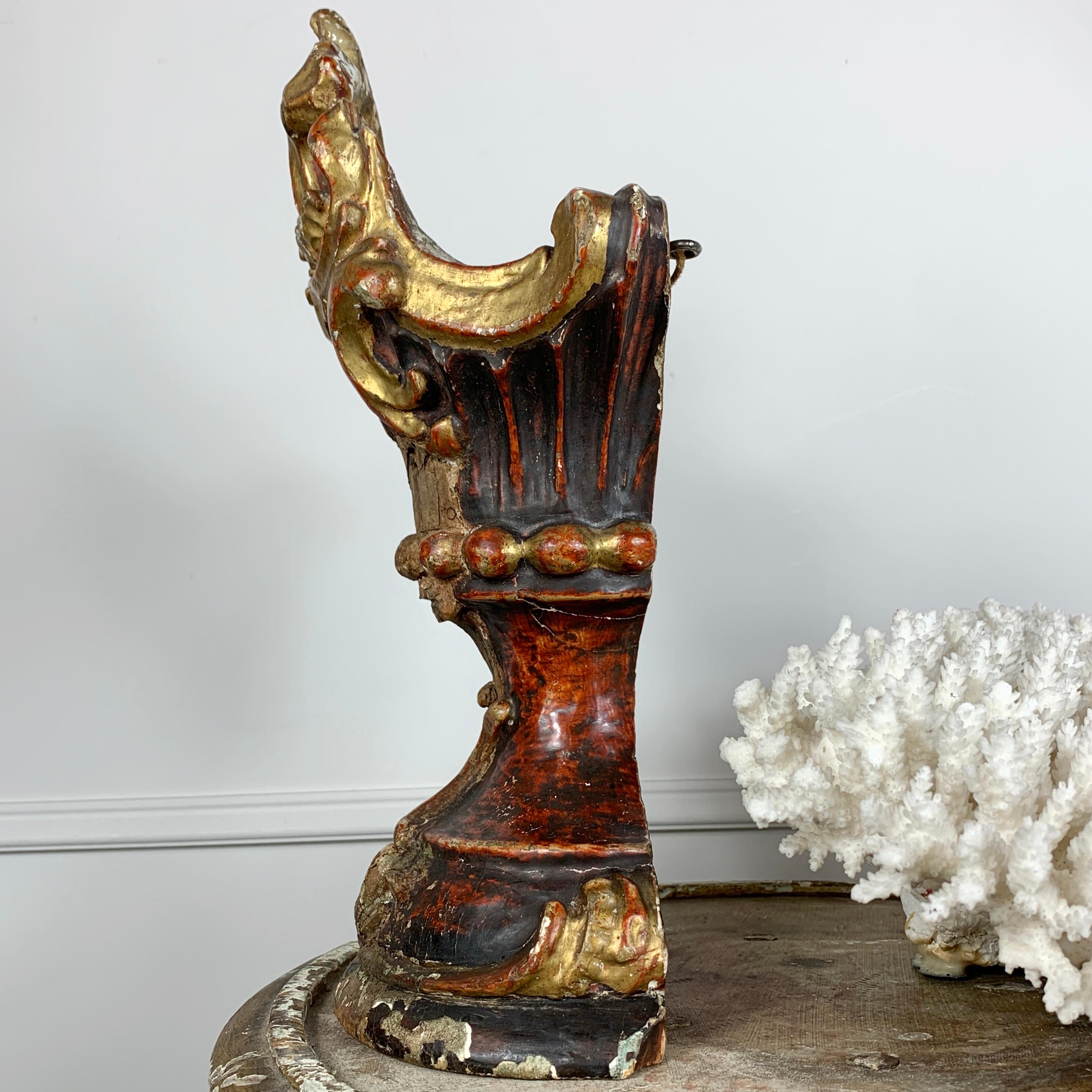 18th Century Rococo Altar Vase Wood and Gilded Gesso at 1stDibs