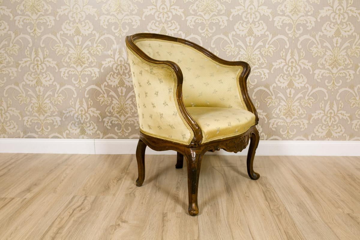 18th Century Rococo Walnut Bergère at 1stDibs | rococo bergere chair ...