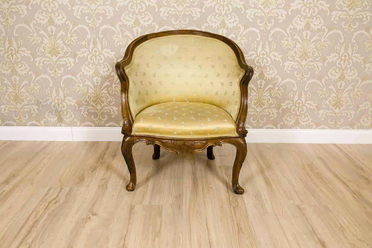 18th Century Rococo Walnut Bergère at 1stDibs | rococo bergere chair ...