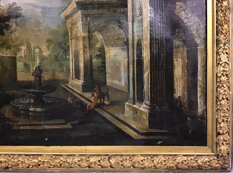 18th Century, Roman Ruins and Landscape Paintings, Pair For Sale at 1stDibs